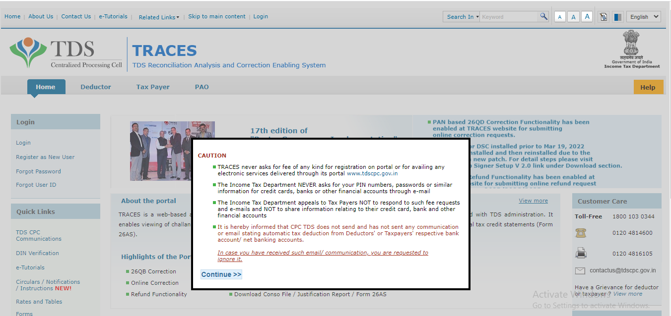 How to check the TDS/TCS challan status claimed and unclaimed on the ...