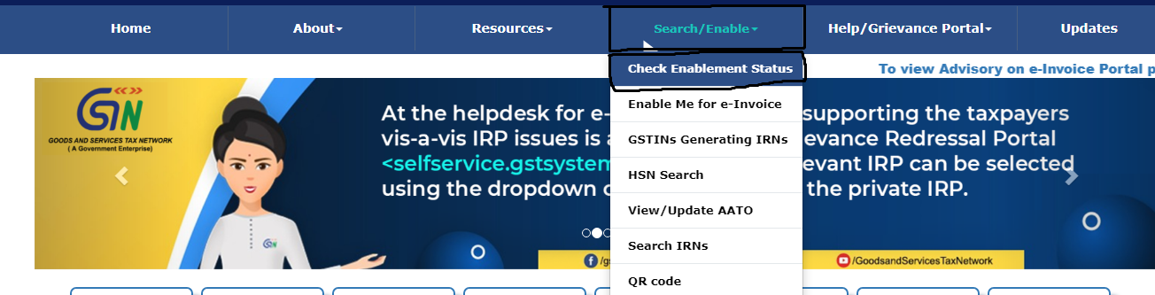GST Enablement Status | How to enable e-invoice with the help of the ...