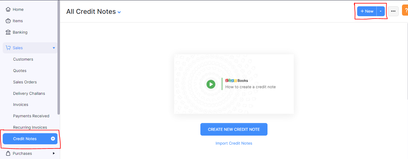 How to create a Credit Note on Zoho Books – Stocks Mantra